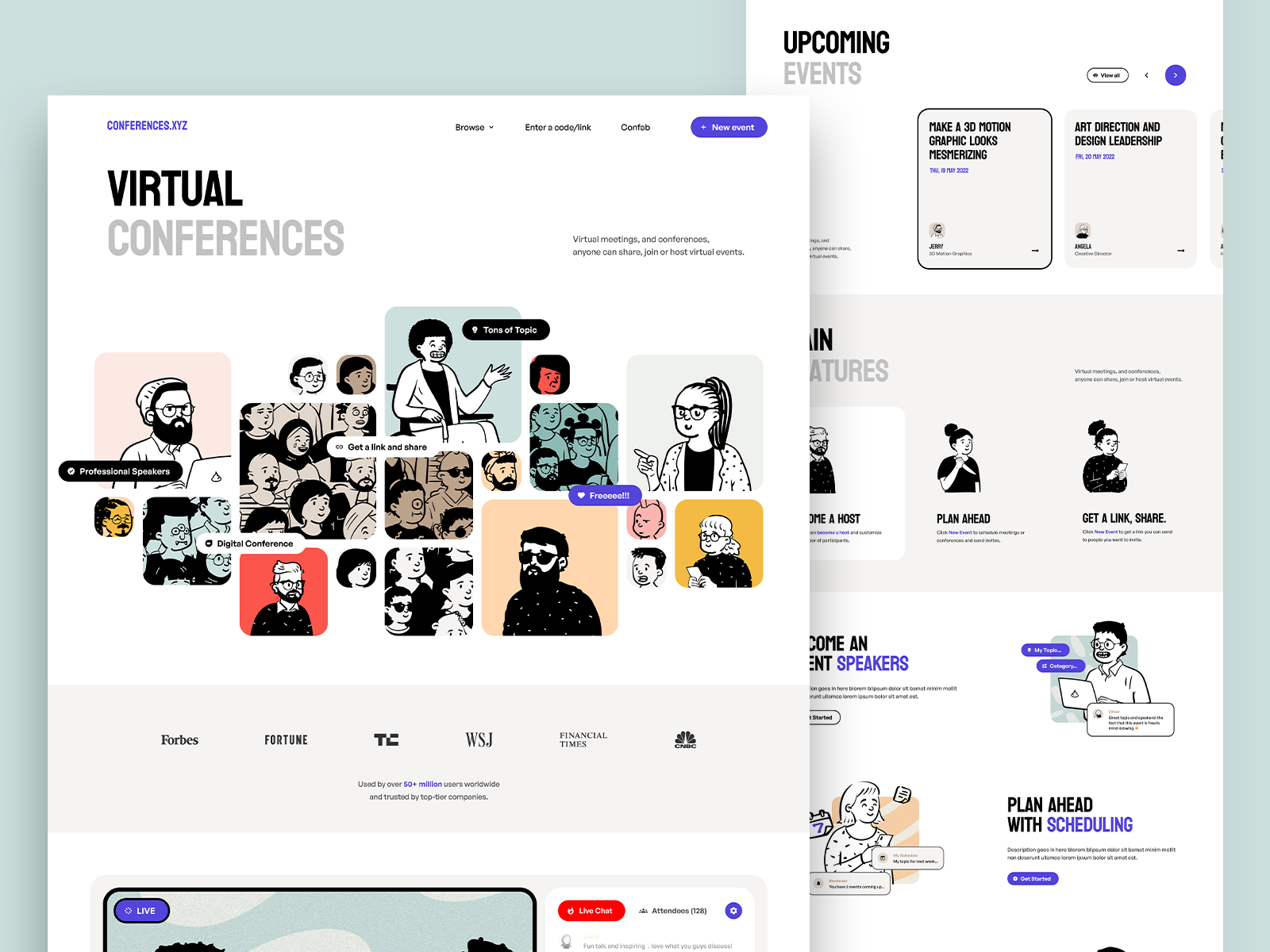 Virtual Conferences Landing Page by Jay Rathod on Dribbble