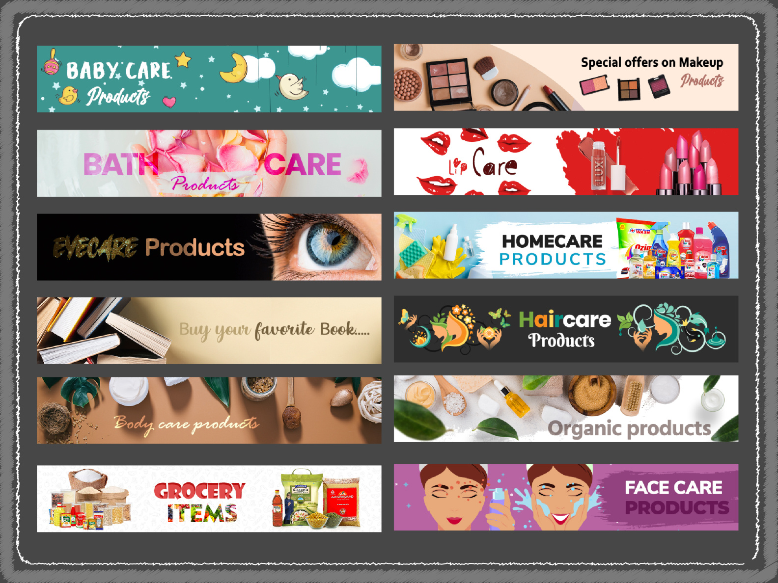 Product category banner design by RamaDevi Lakshmanan on Dribbble