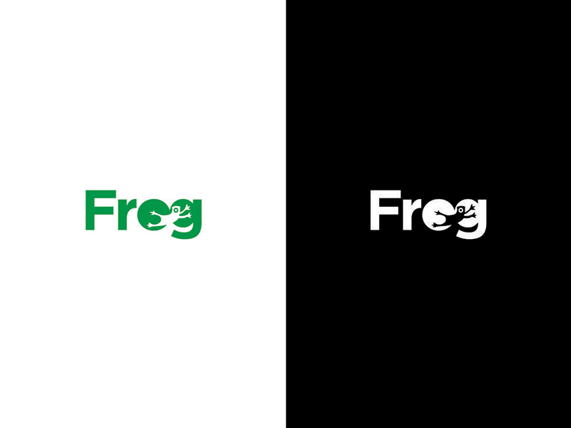 Frog Logo Negative Space by Habib Senzu on Dribbble
