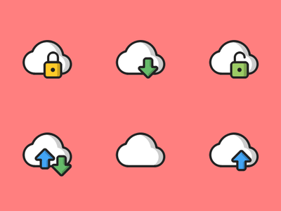 Cloud icons by Ska.la on Dribbble