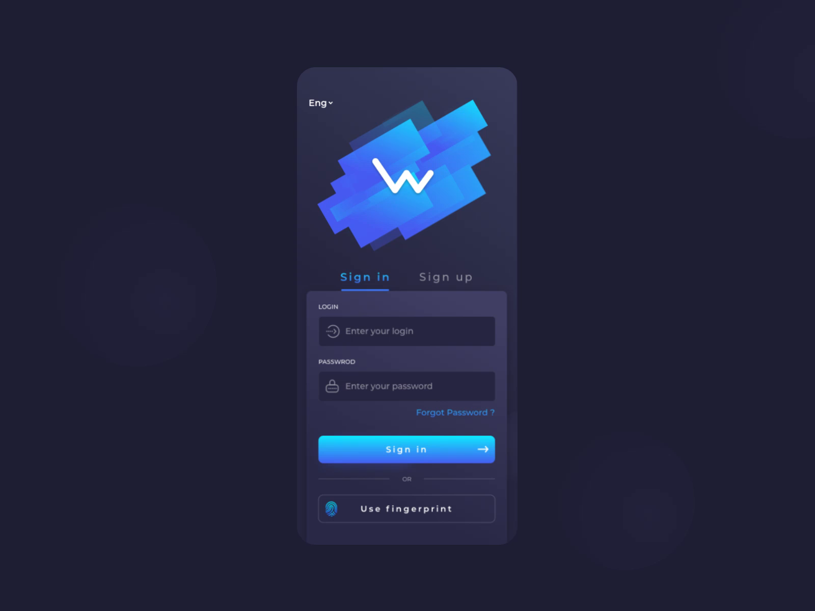 Crypto Wallet App: Login Screen by Gapsy Studio on Dribbble