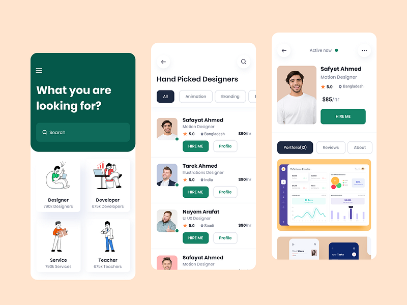 Service Mobile App by Yeasin Arafat on Dribbble