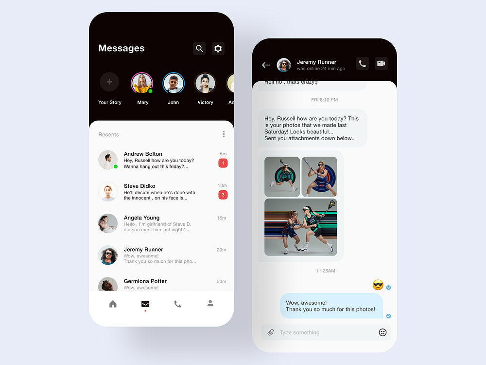 Clean UI - Chat by Ruslan Bakhar 🇺🇦 for Qubstudio: Digital Product ...