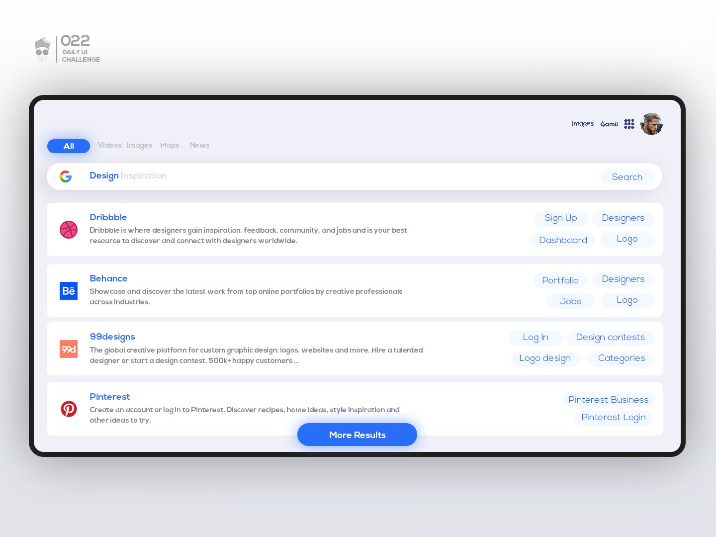 Search | Daily UI Challenge 022 by Fadi Mounir on Dribbble