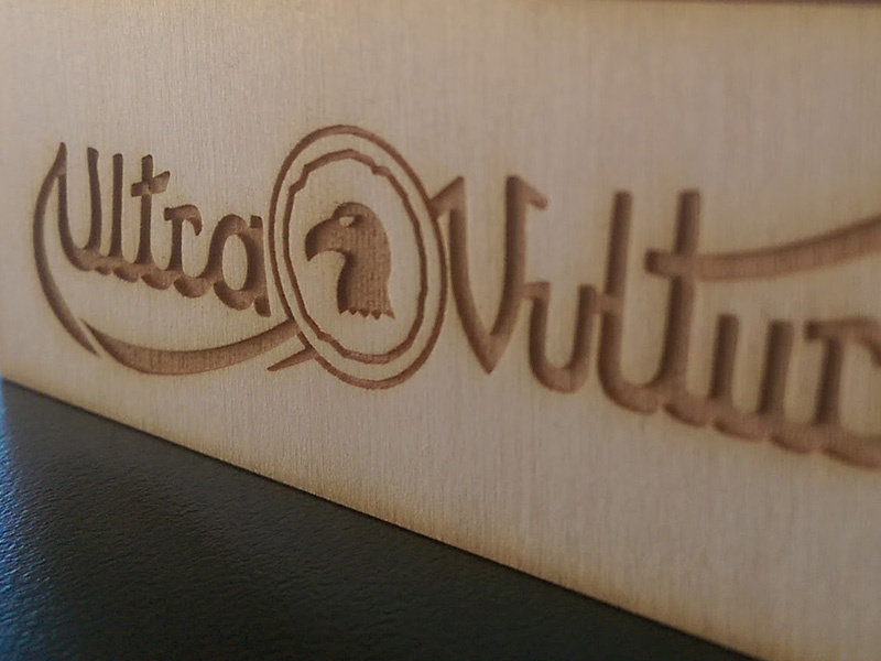 Laser Cut Ultra Vulture logo by Mike Healy on Dribbble