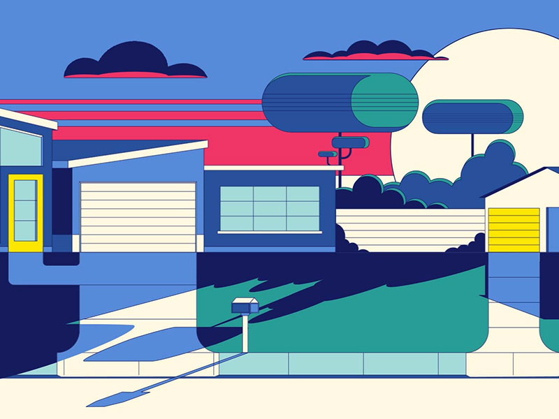 Michelin - "Suburban Sunset" Plate by Colin Hesterly on Dribbble