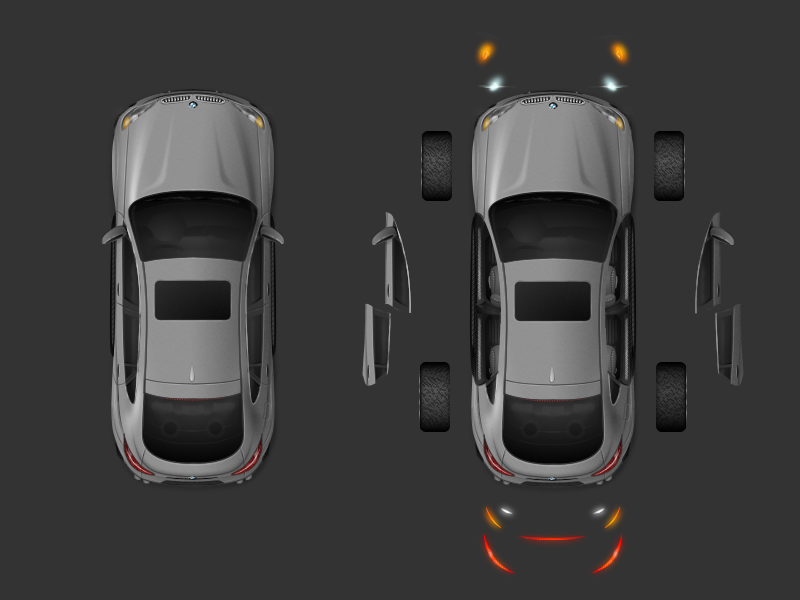 Top View Car by Alexander Klepitskiy on Dribbble