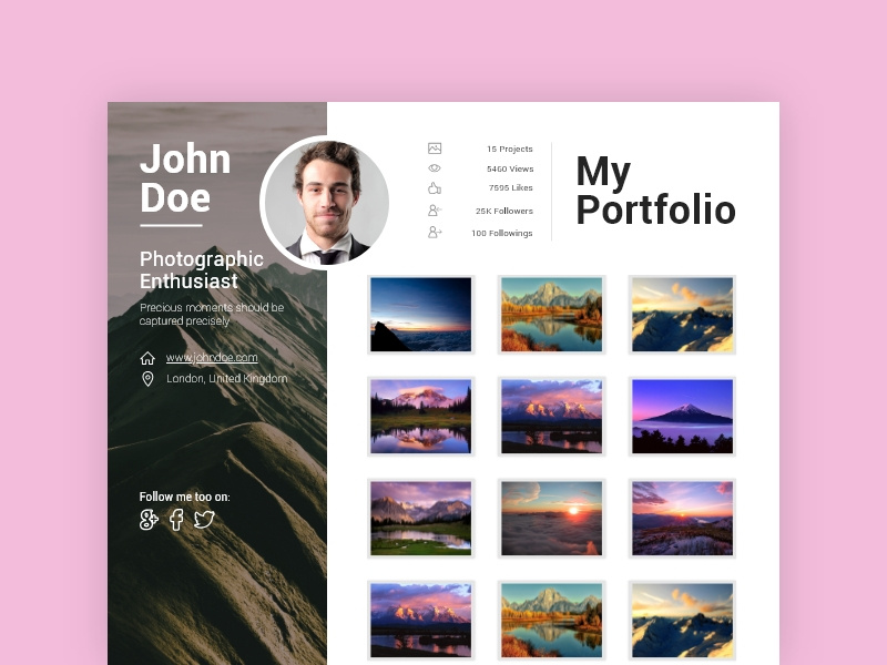 Daily UI #006 | Profile Page by Fariz Ikhsan on Dribbble