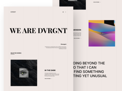 Divergent Visual Portfolio - Page 1 by Tegar Nusantara on Dribbble