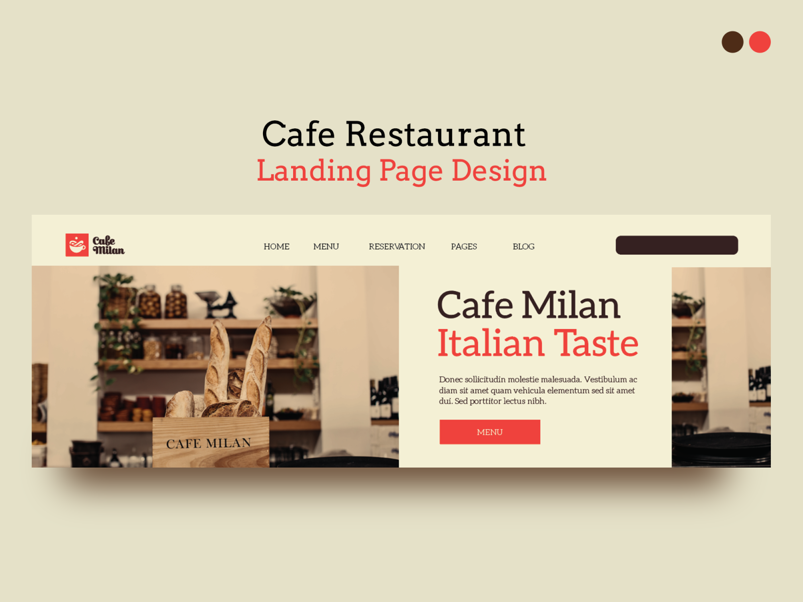Cafe Restaurant Website - Landing Page Design by Shams_UI on Dribbble