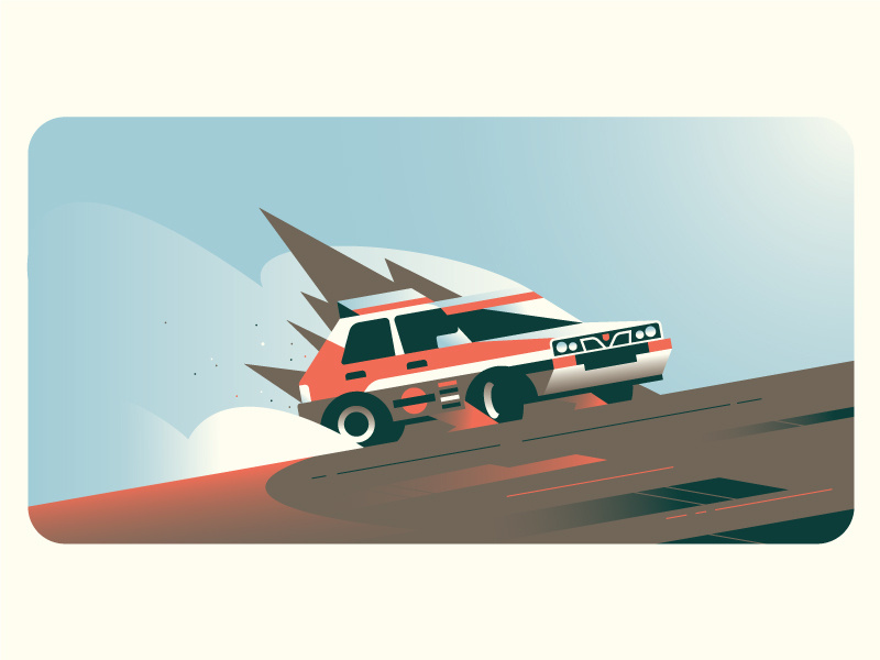 Pulling up to the weekend 🏁 by Jordon Cheung on Dribbble