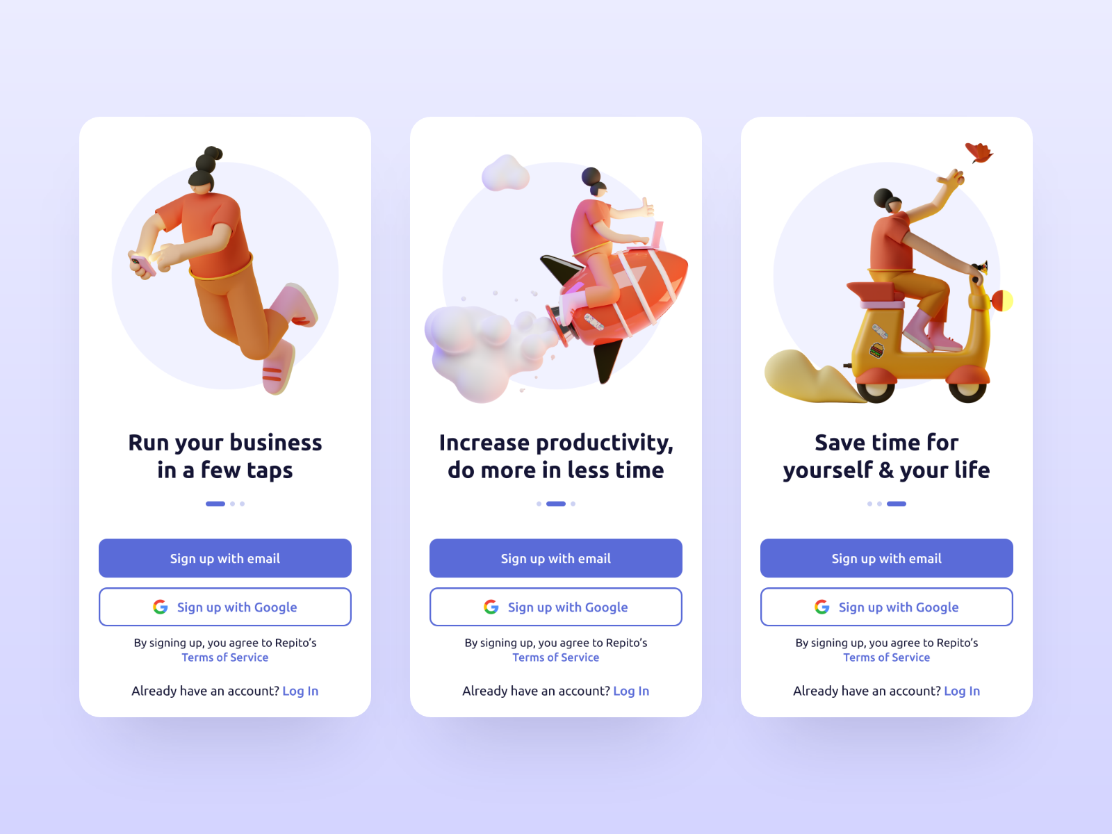 Repito App. Onboarding by Bohdan Kozachok on Dribbble