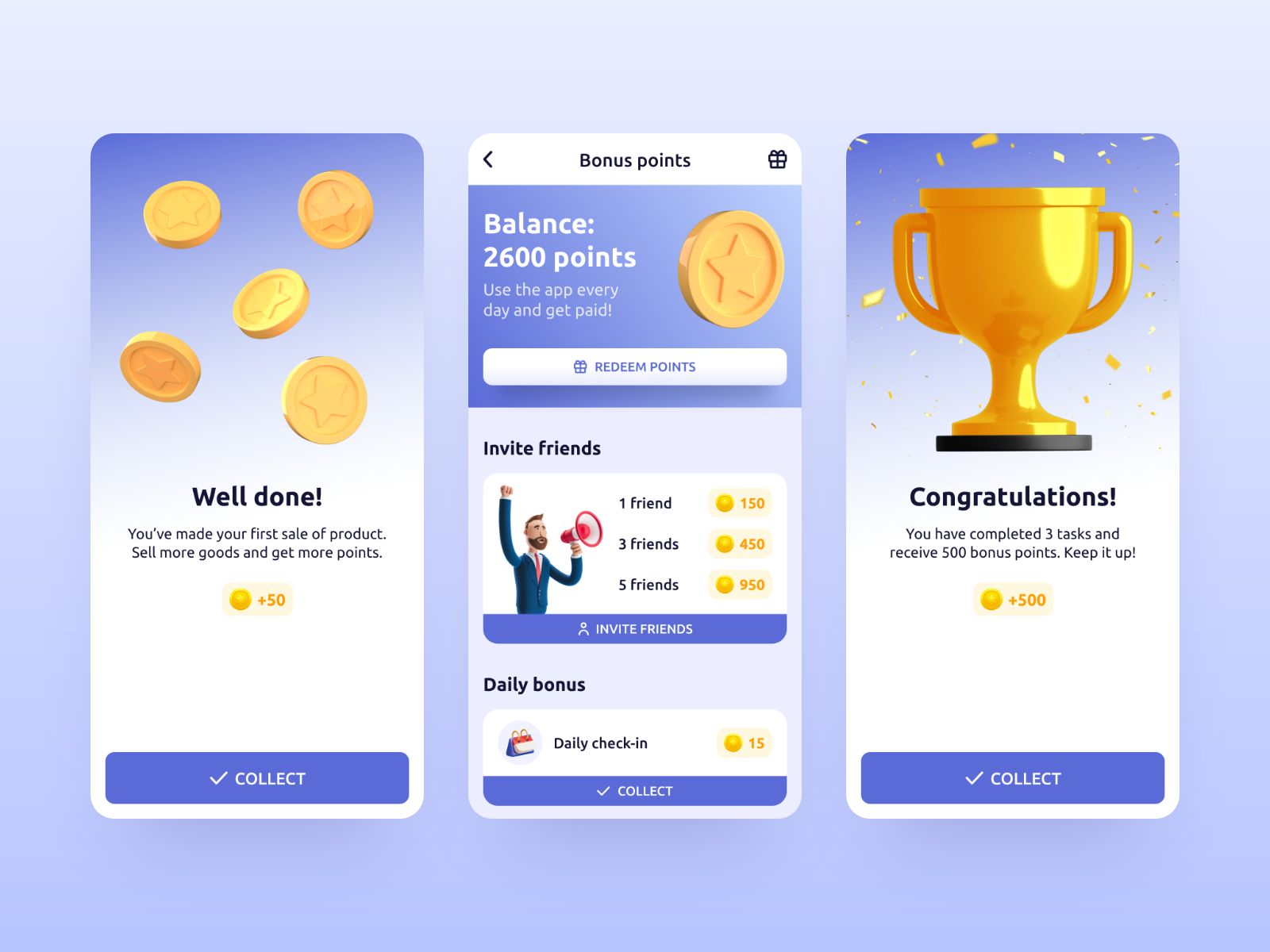 Repito App. Gamification & Bonus Points by Bohdan Kozachok on Dribbble