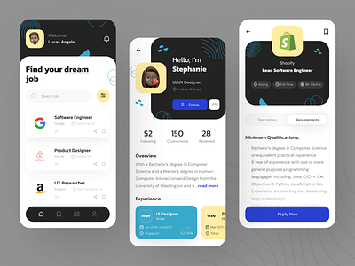 Job Finder App Exploration by Nuha Maulana Ahsan 🦅 for Vektora on Dribbble