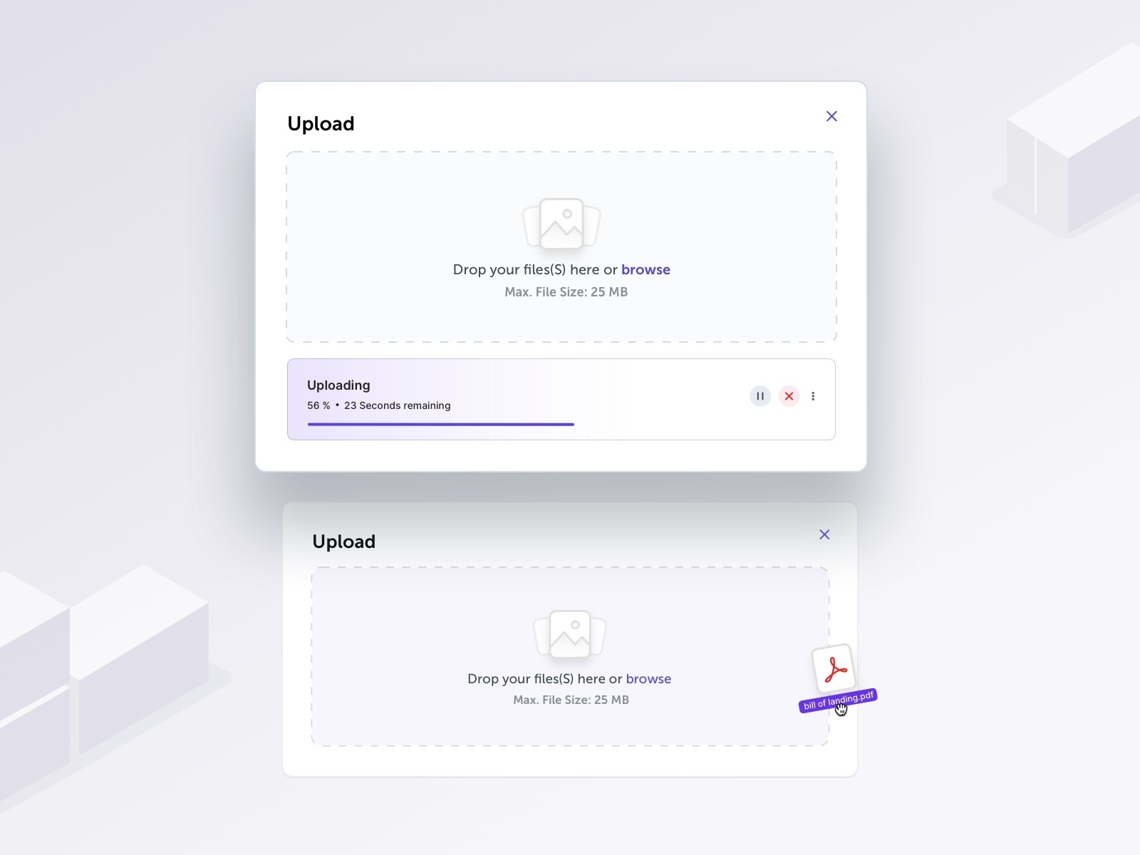 File Upload - clearfreight by Iftikhar Shaikh on Dribbble