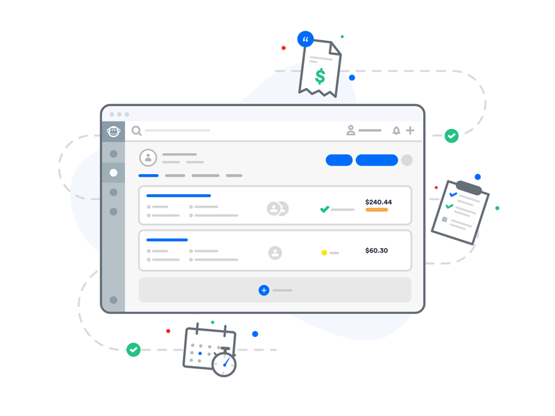 Features illustration by Iftikhar Shaikh for Inara Studio on Dribbble