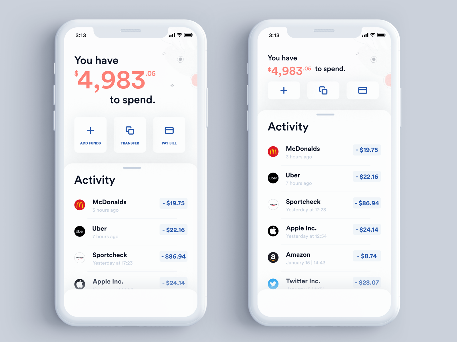 UI | Banking App (Home Screen) by Stefan Kristian Spassov on Dribbble