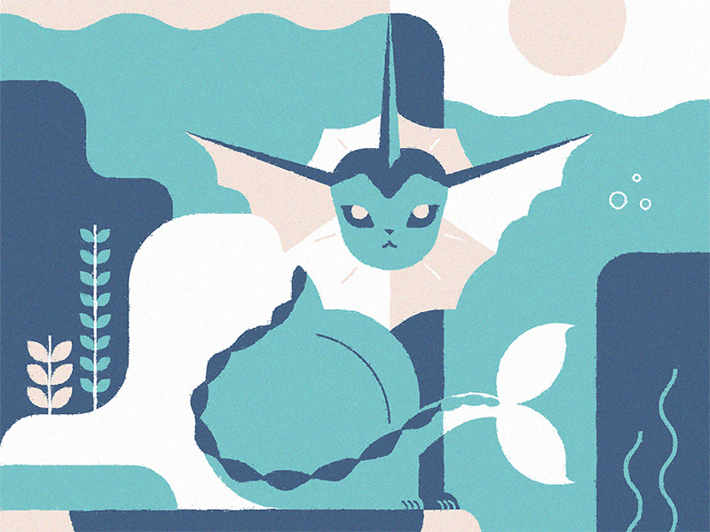 Vaporeon by Patricia Mafra on Dribbble