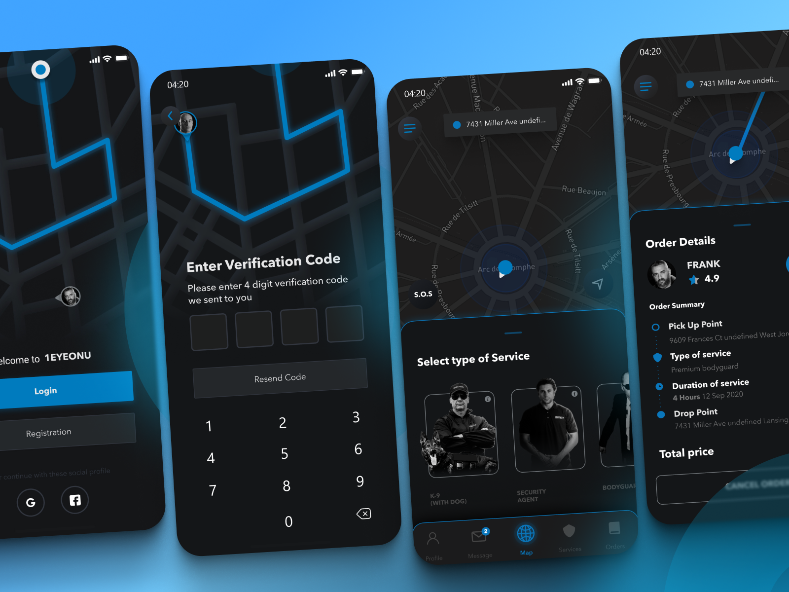 1EyeOnU — Security Service Mobile App by Artem Pnkv on Dribbble