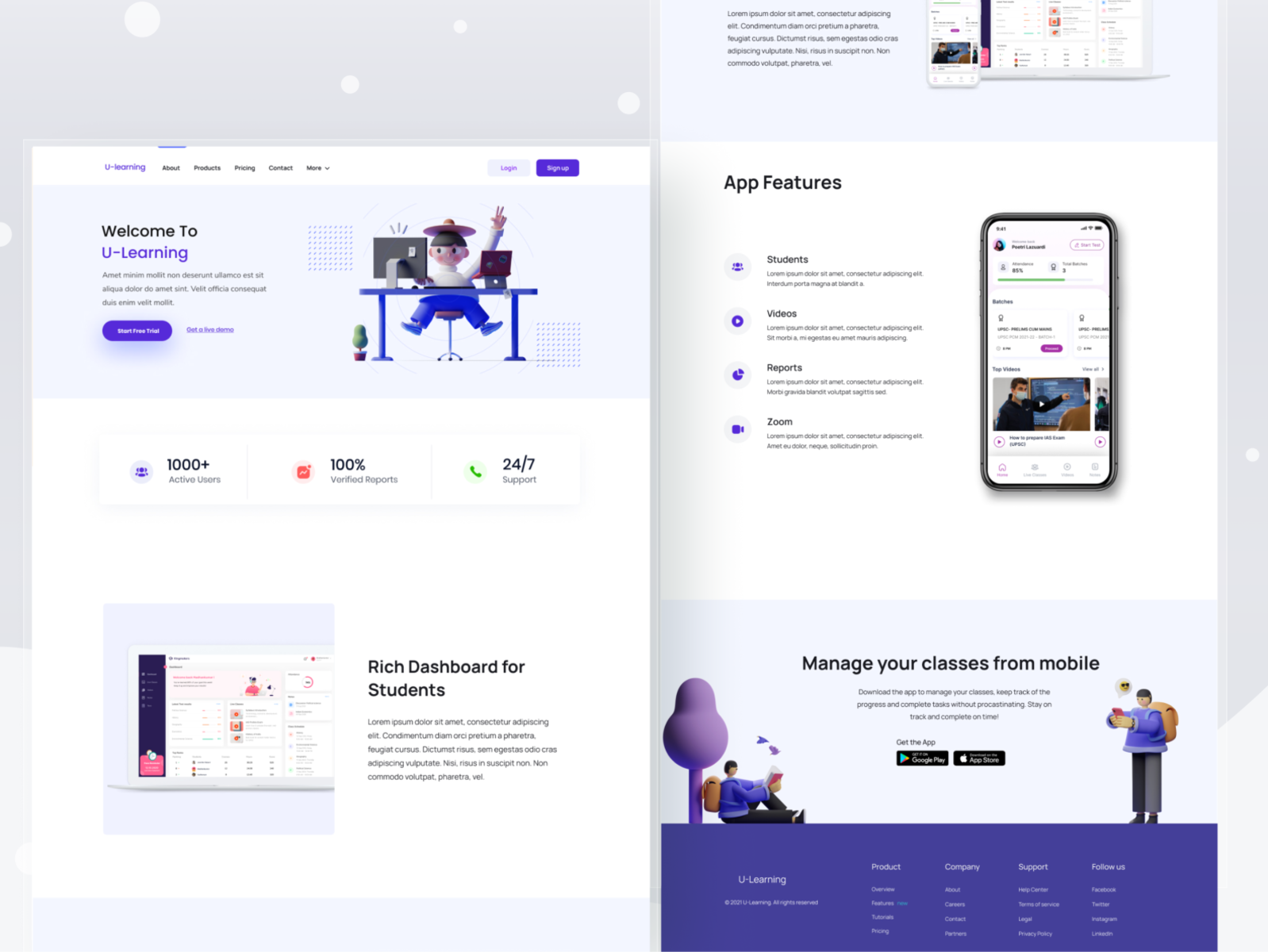 E-Learning Website Design by theDspace - UI/UX design agency on Dribbble