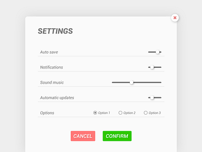 Daily UI 007 - Settings v2 by Marco Frasson on Dribbble
