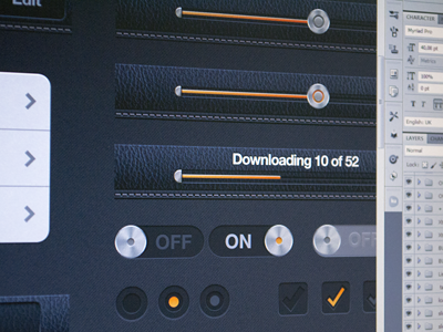 Leather UI Kit by Intersog on Dribbble