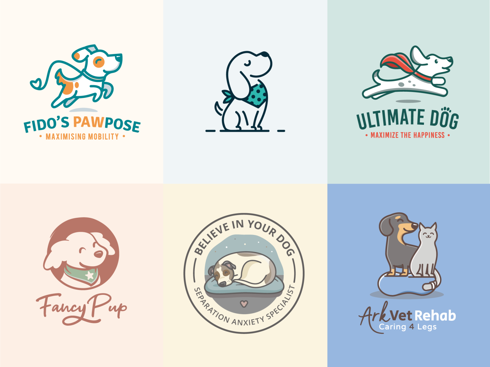 Dog logos by Liza Geurts on Dribbble