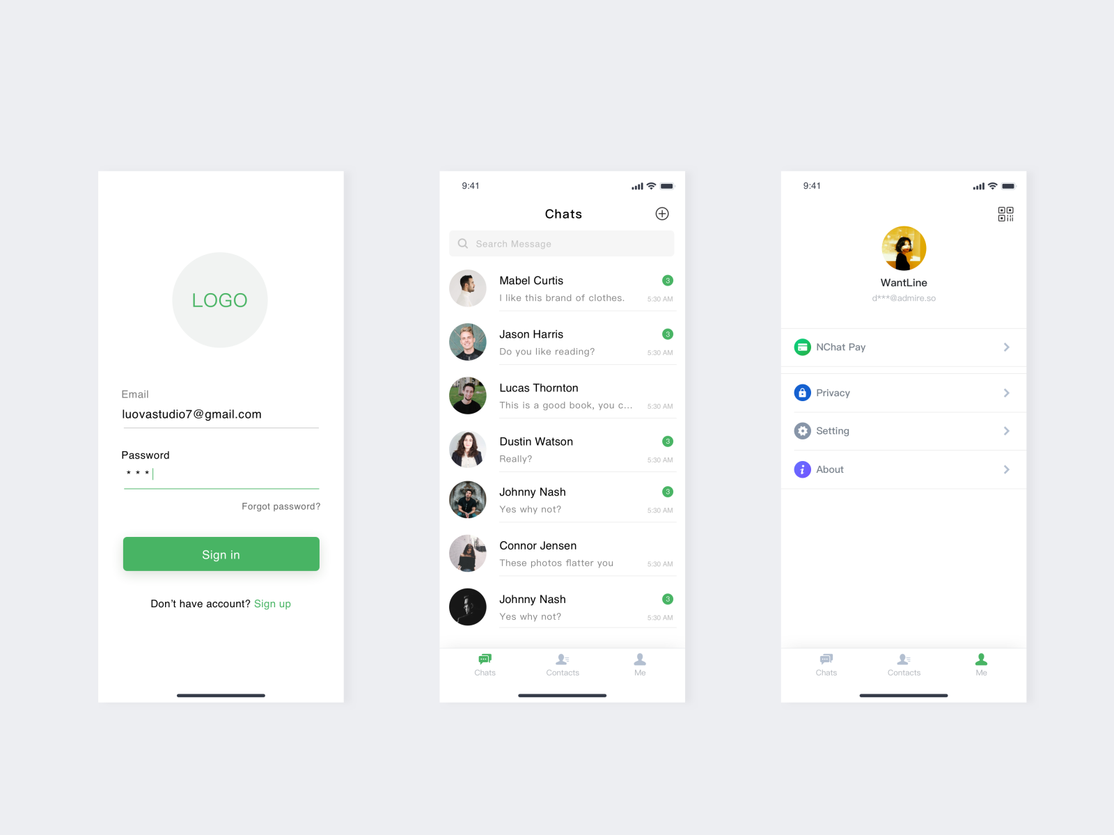 Instant messaging by Xueman on Dribbble