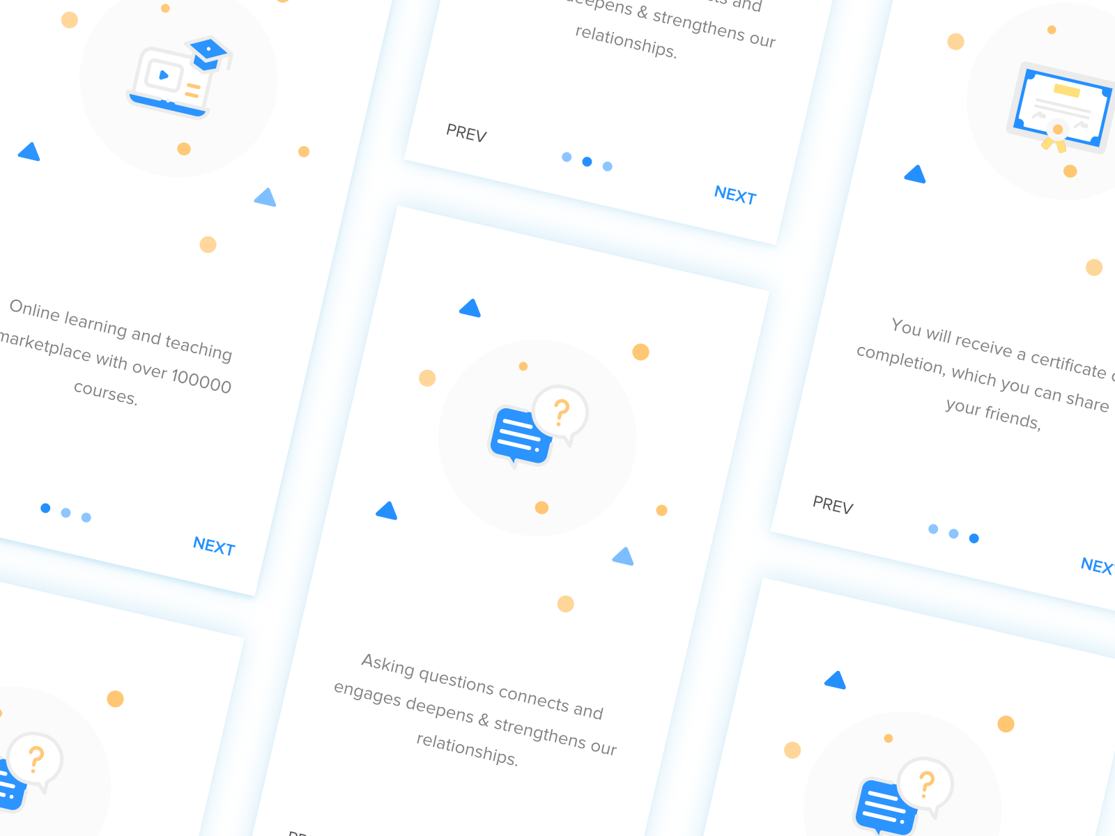 Online Learning App - Onboarding Screens by nivas bharat on Dribbble