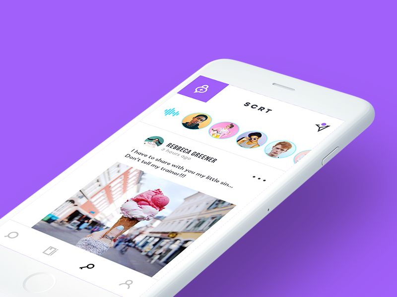 Secret App by Naama Abitbol on Dribbble