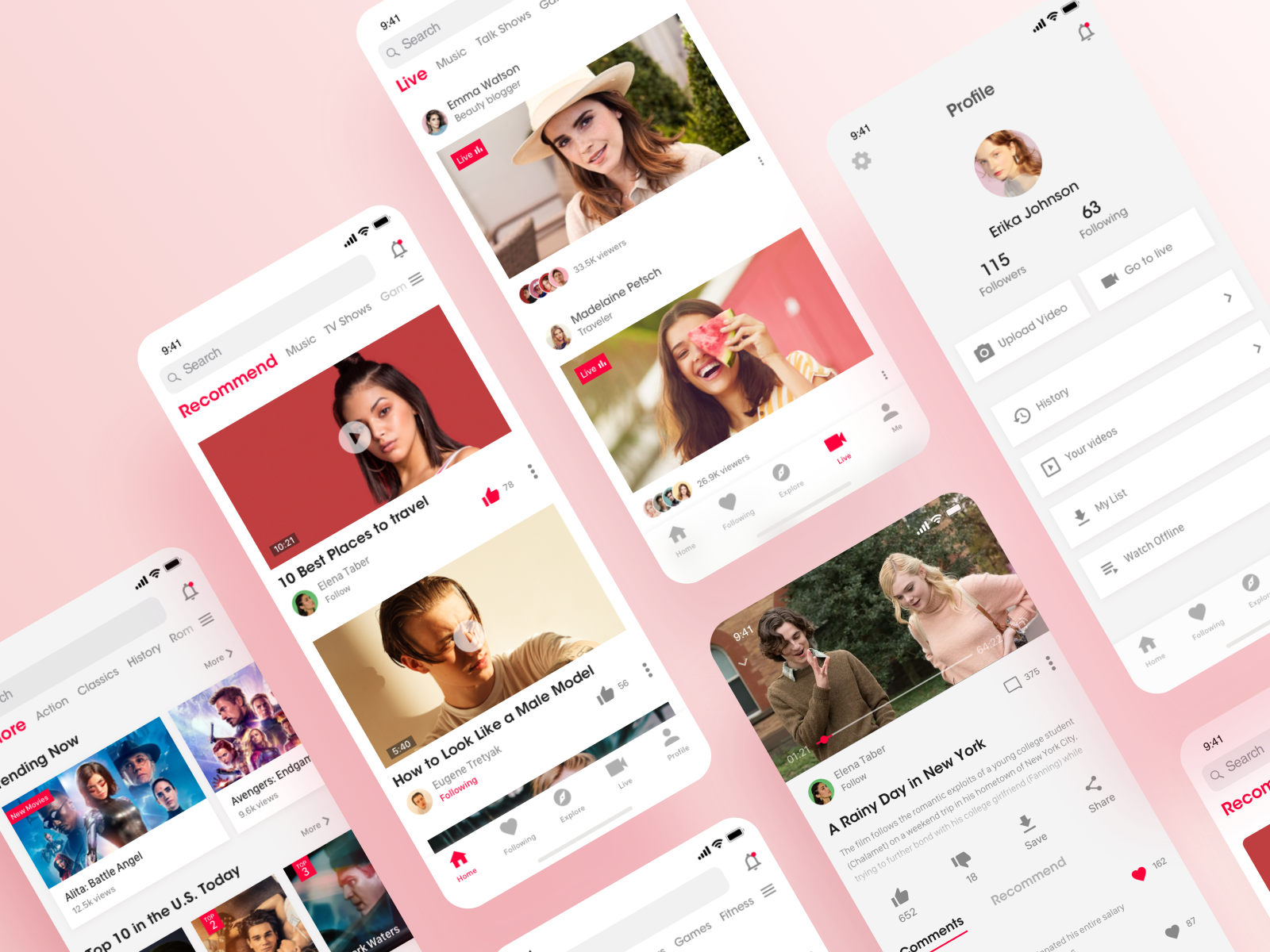 Short Video APP by Shirley Zhang on Dribbble