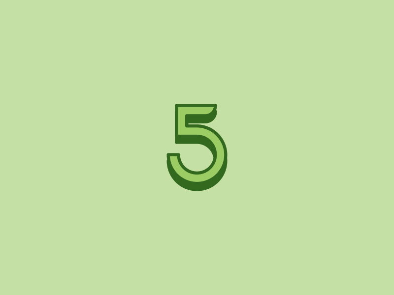 Number Five. 36 Days of Type - 5 by Dave Gamez on Dribbble