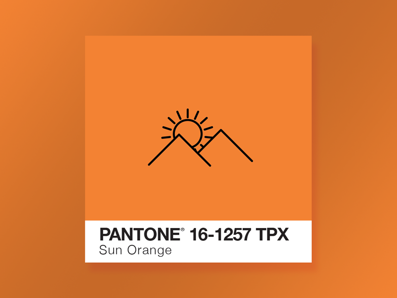 Sun Orange Pantone Icon by Dave Gamez on Dribbble