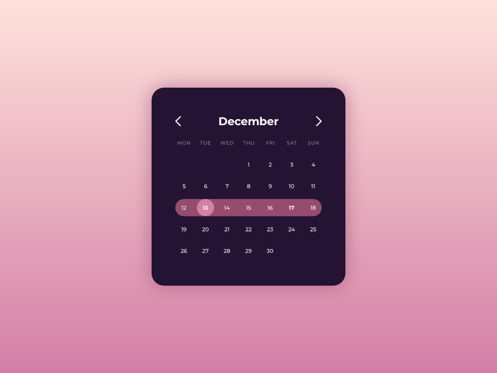 Daily UI #080 - Date Picker by Sybille Cordeau on Dribbble