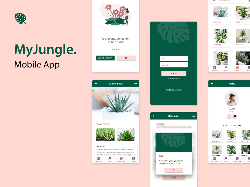 MyJungle mobile app concept by Anna Cieślak on Dribbble