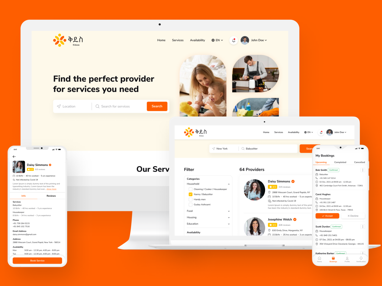 Service Provider Website and App by Pavans Group on Dribbble