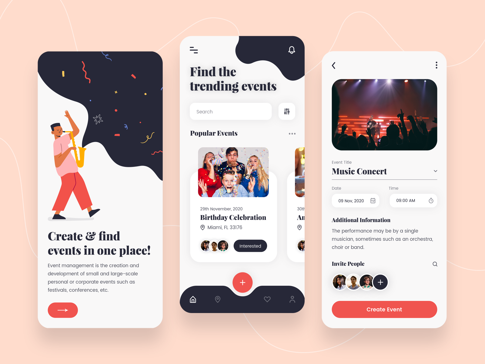 Event Management App Design By CMARIX TechnoLabs On Dribbble