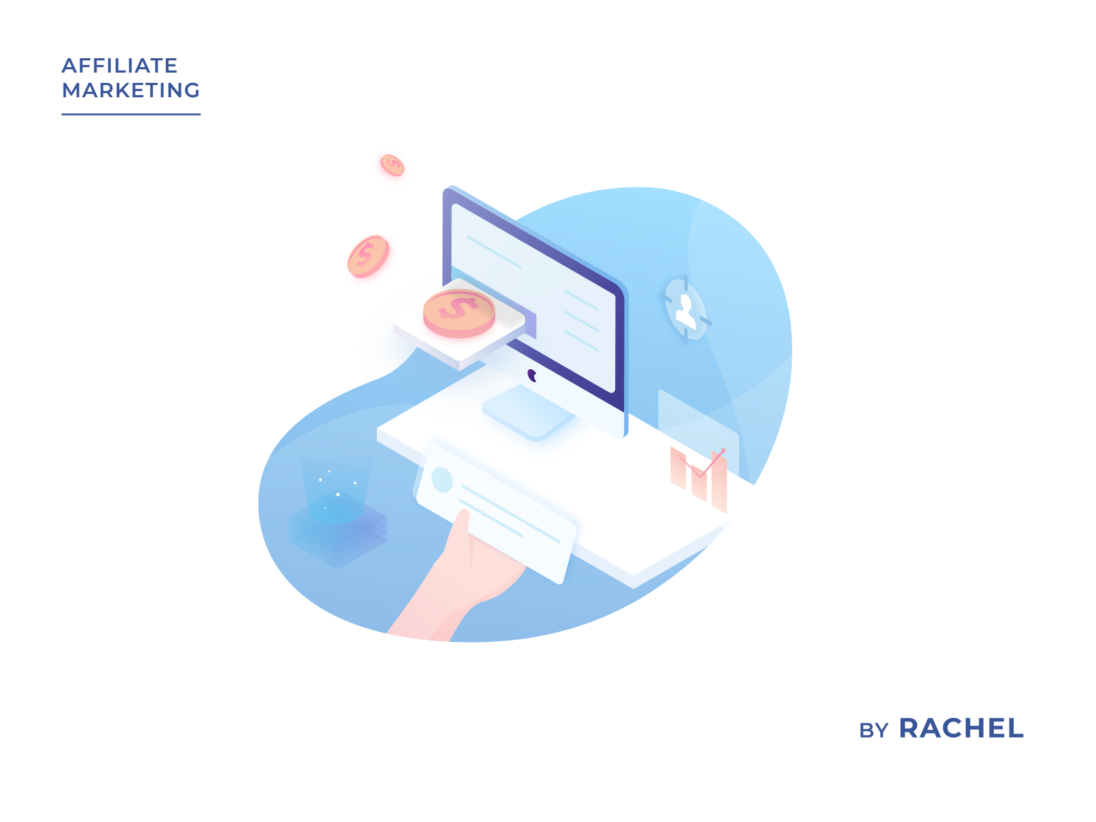 Affliate Marketing Illustration by Rachelizmarvel on Dribbble