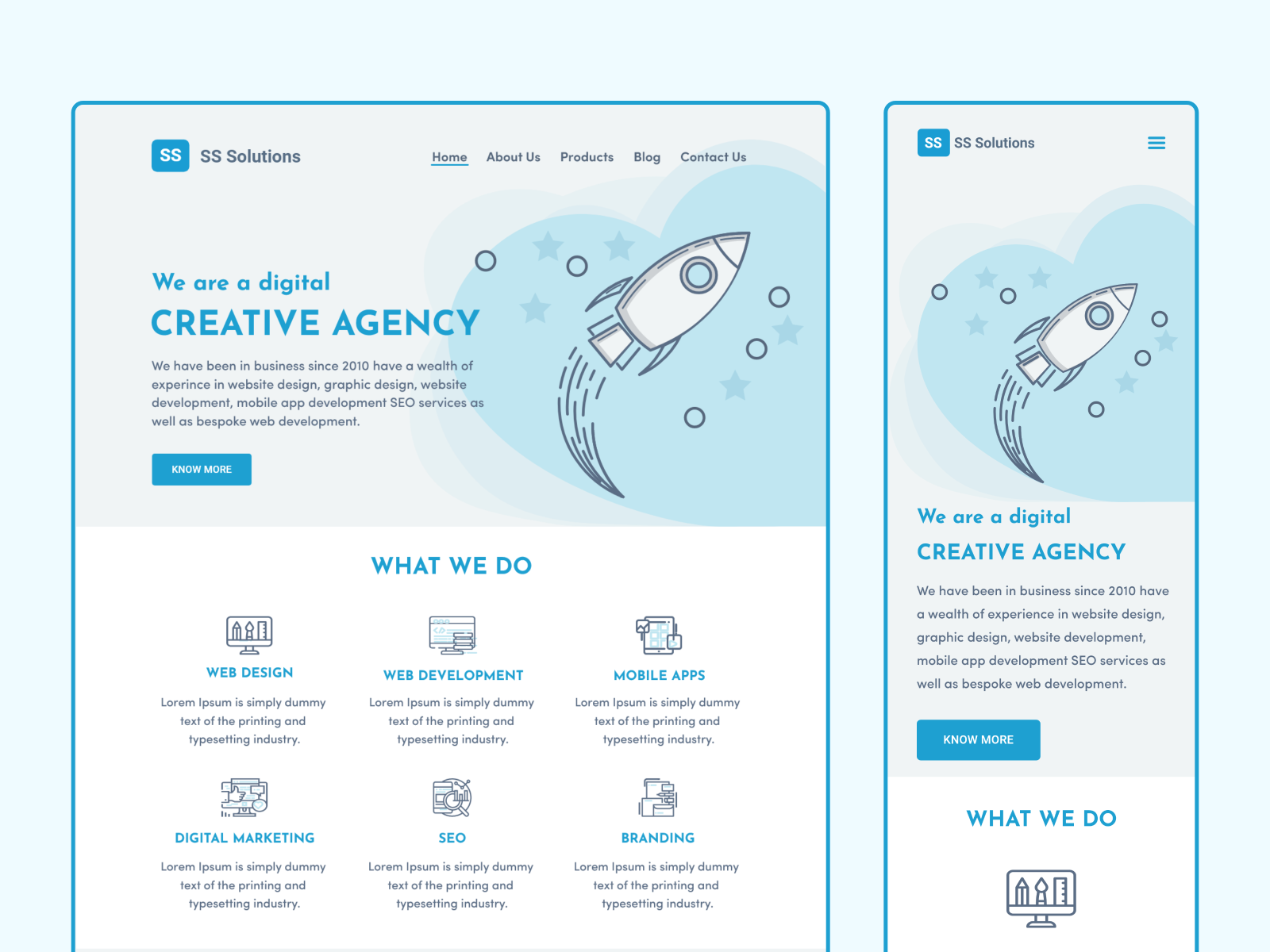 SS Solutions | Landing page by Sujoy Sen on Dribbble
