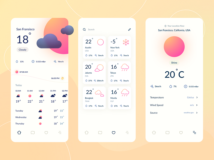 Browse thousands of Weather images for design inspiration | Dribbble