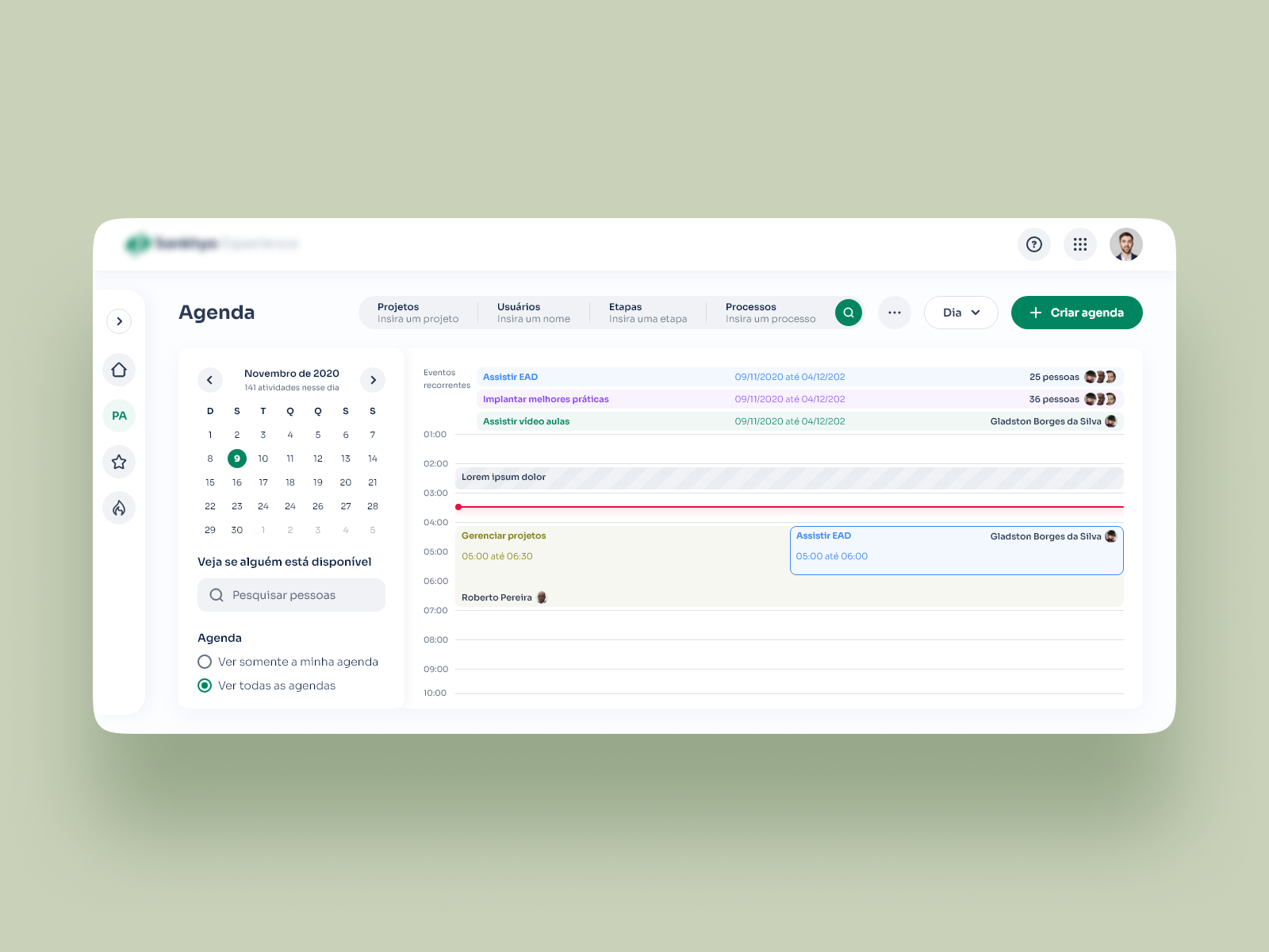 Activity schedule by victor barbosa on Dribbble
