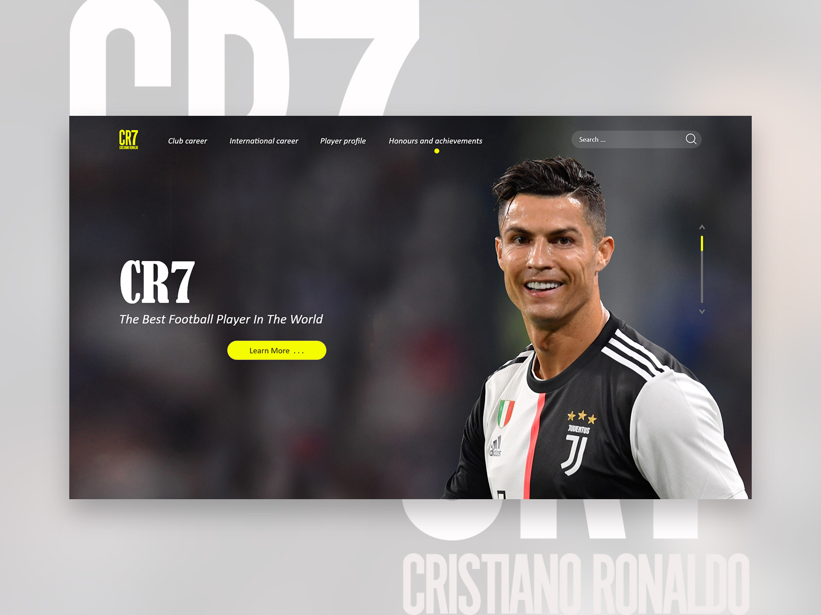 CR7 website design concept by Saeed Khazaei on Dribbble