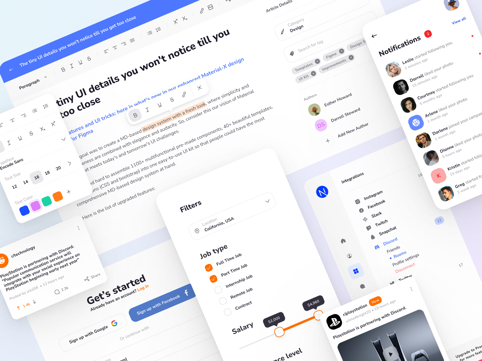 Xela design system for webapps by Alexander.G for Setproduct on Dribbble