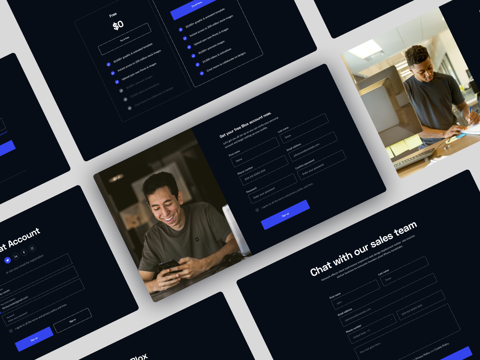 Production Ready 200+ UI Blocks by Readyui on Dribbble