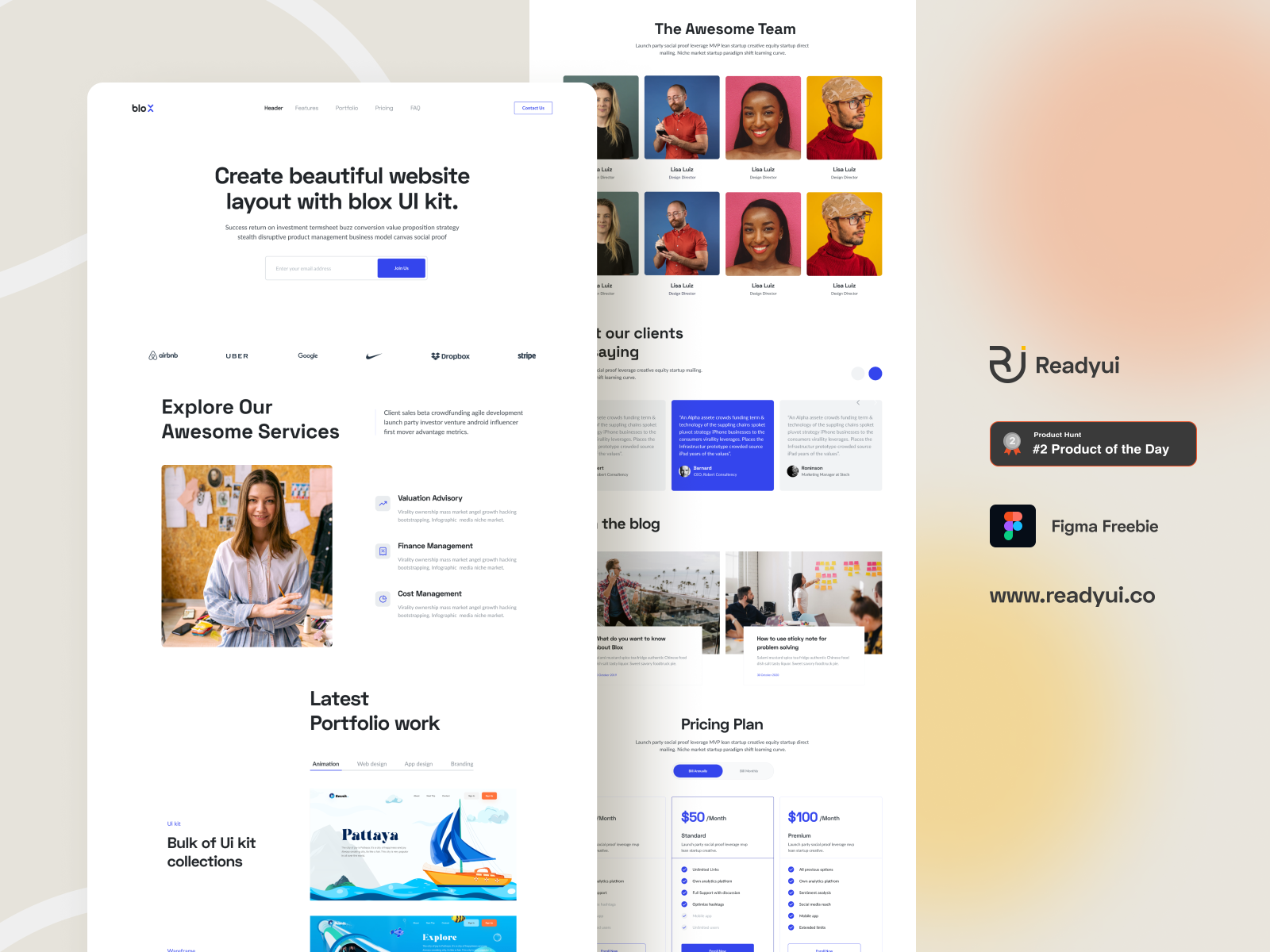 Get Started Quickly with Prebuilt Templates by Readyui on Dribbble