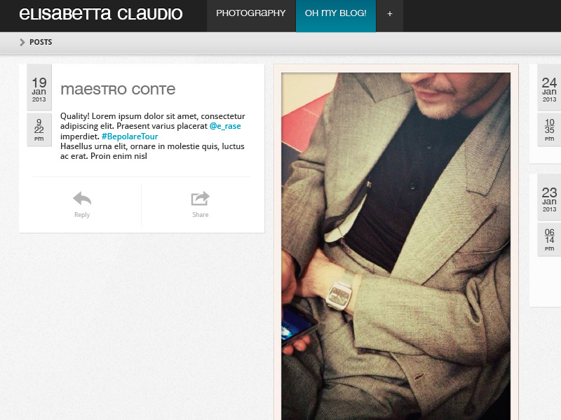 Elisabetta Claudio Desktop Jqm by Luigi Claudio on Dribbble