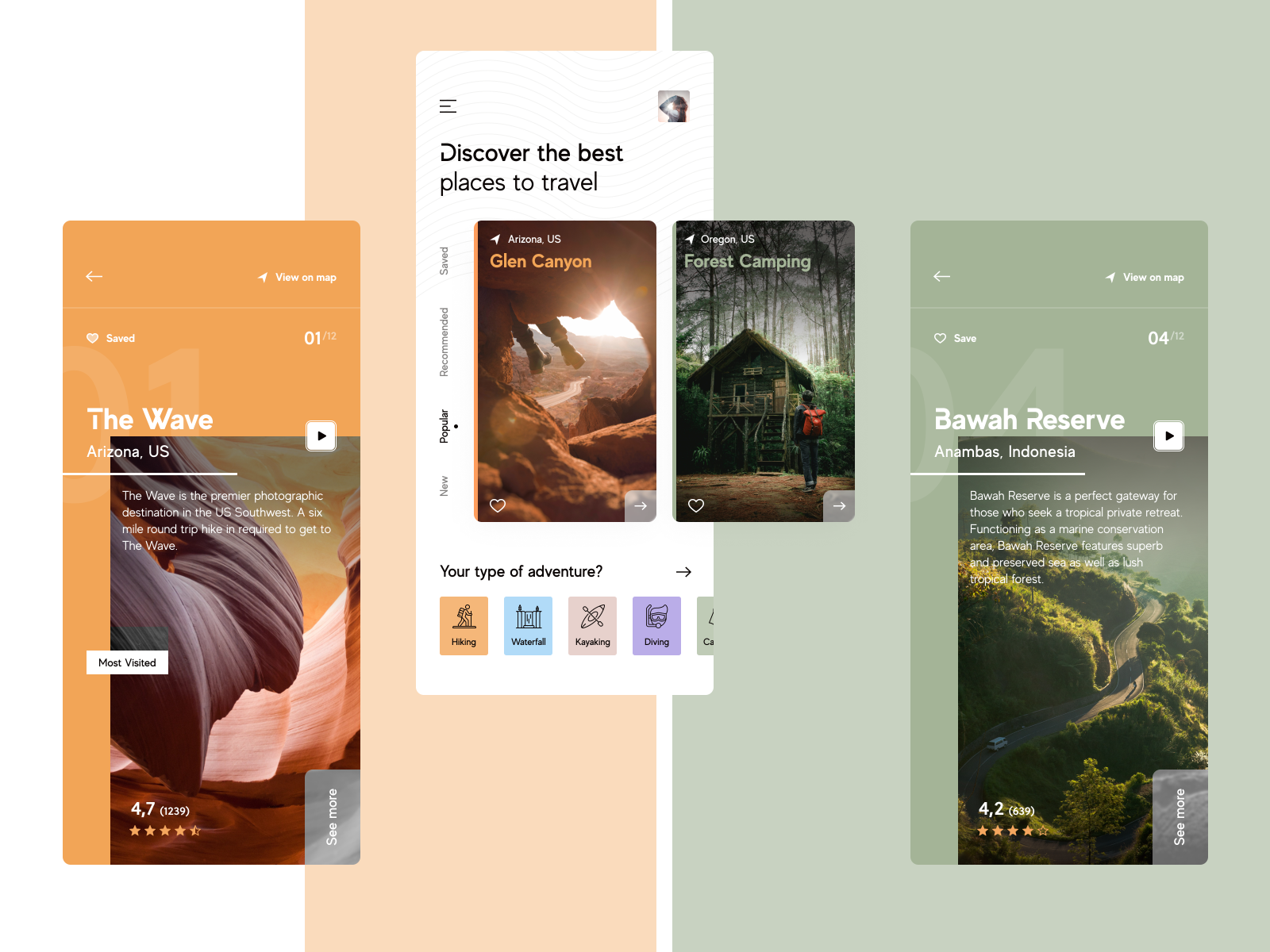 Travel Inspiration App by Arsenii Malanov on Dribbble