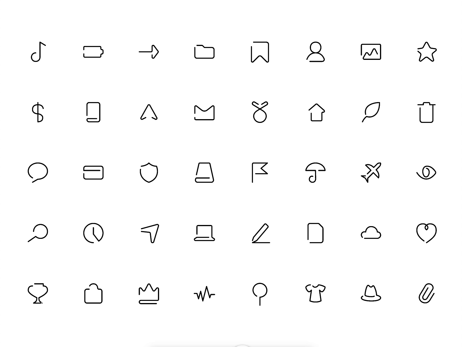 Complete Overview - One Line Icon Sets by Rengised on Dribbble
