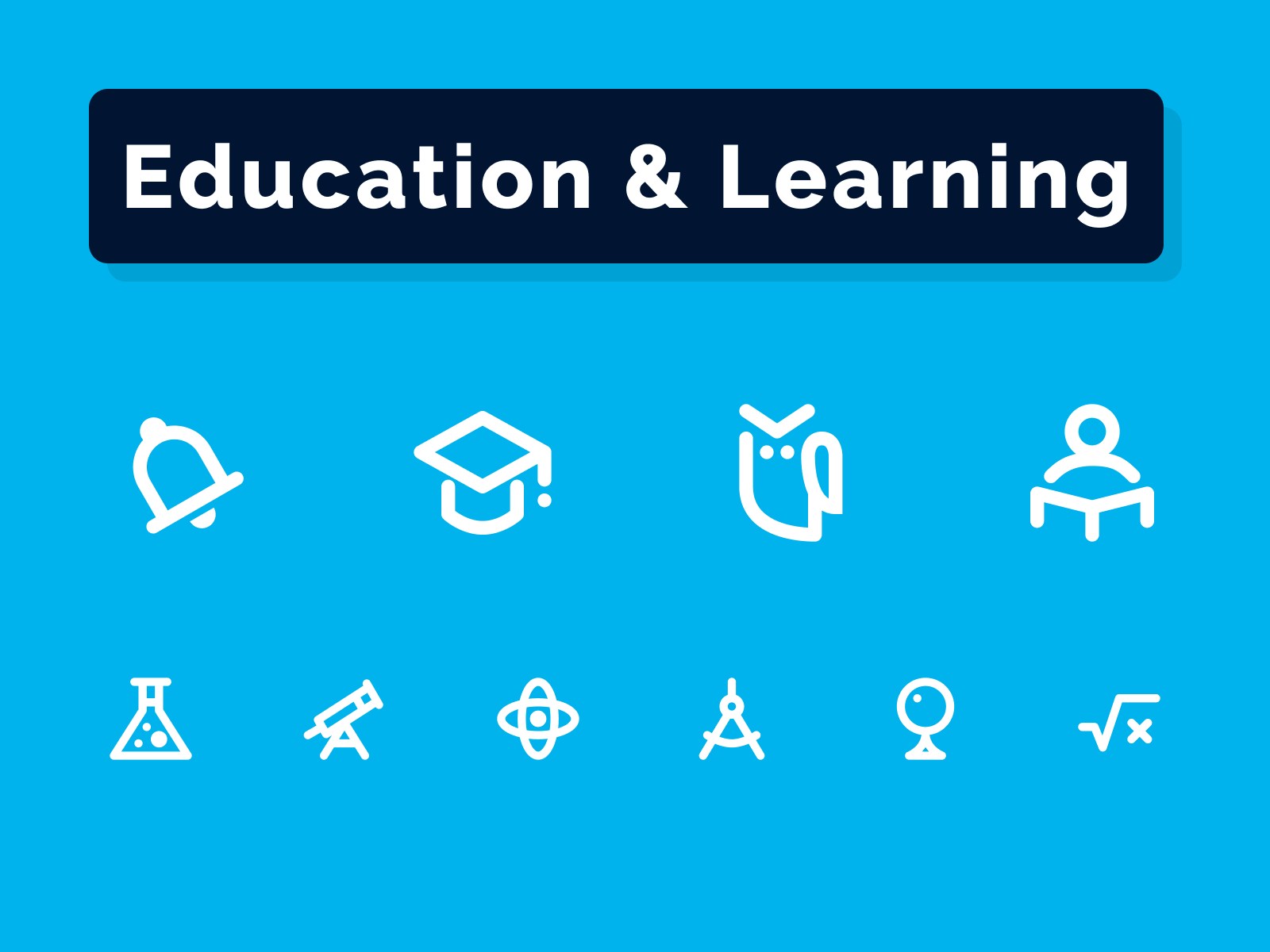 Education & Learning Icons Set by Rengised on Dribbble