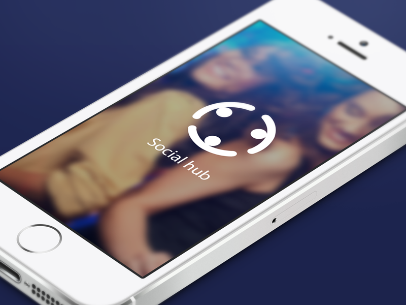 Social hub - (symbol + splash) by Rengised on Dribbble